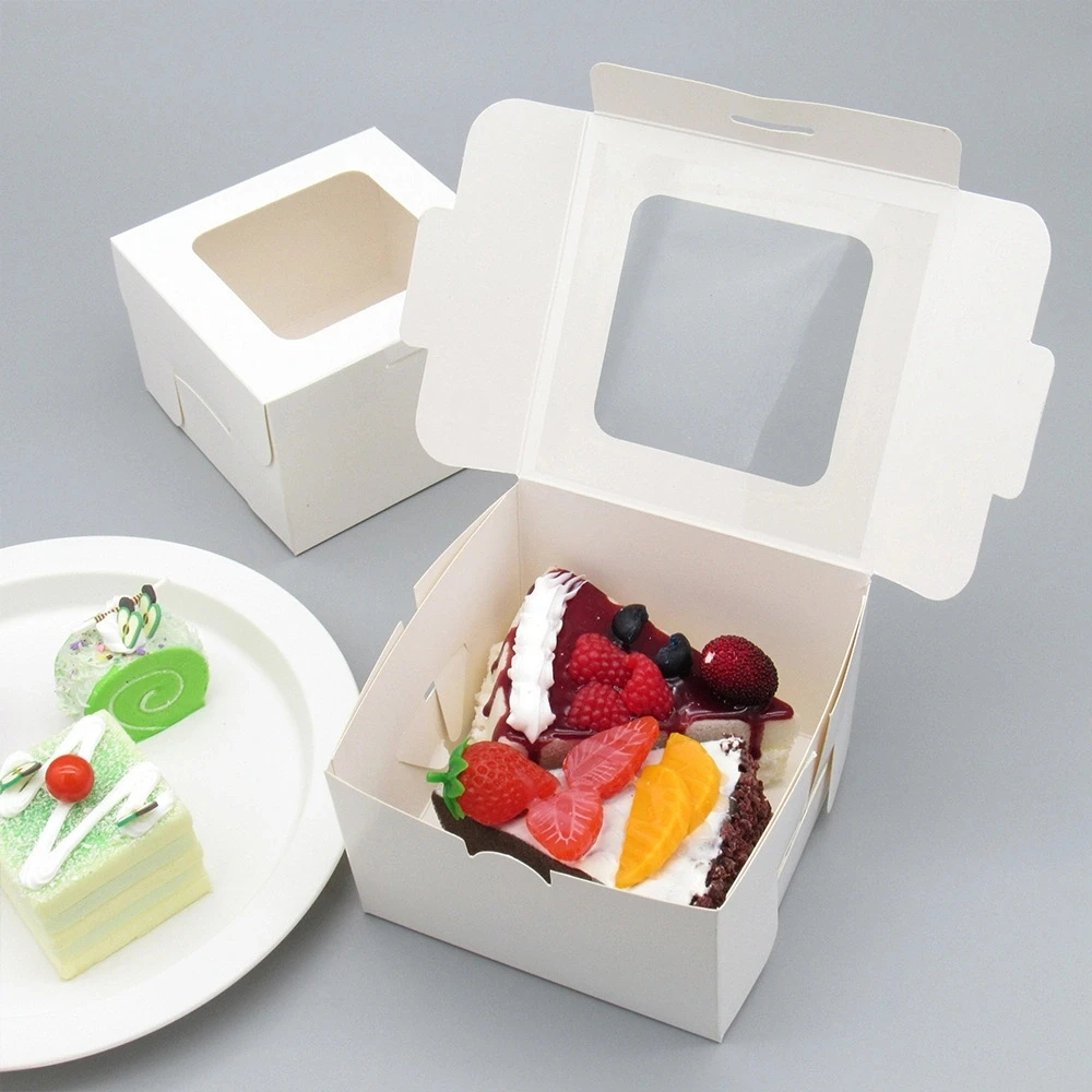 Plain Tiered White/kraft Cake Boxes With Handle E-flute Made For Tiered ...