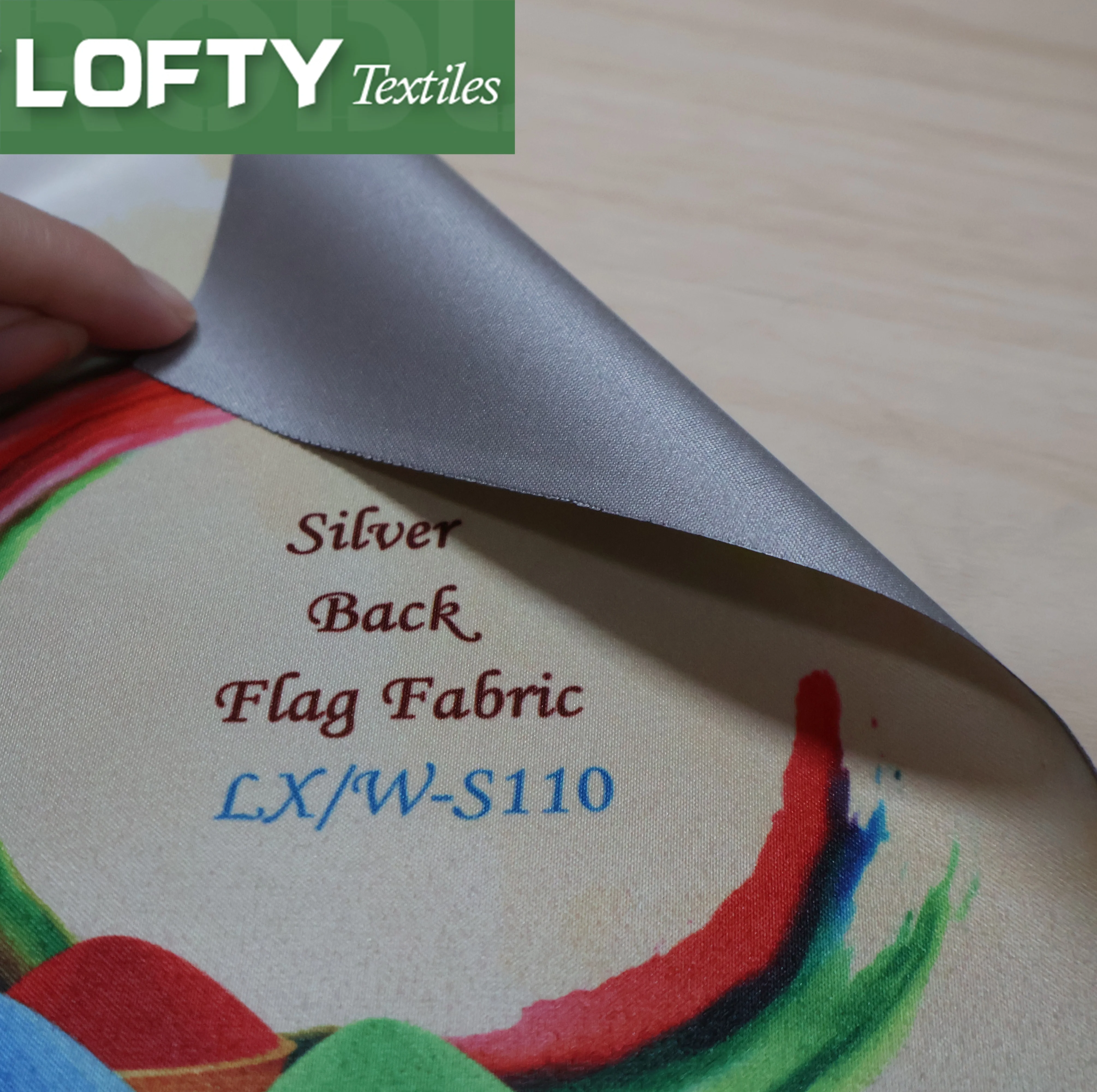 120gsm Silver Backed Flag Fabric for Dye Sublimation Double Side Flags ...