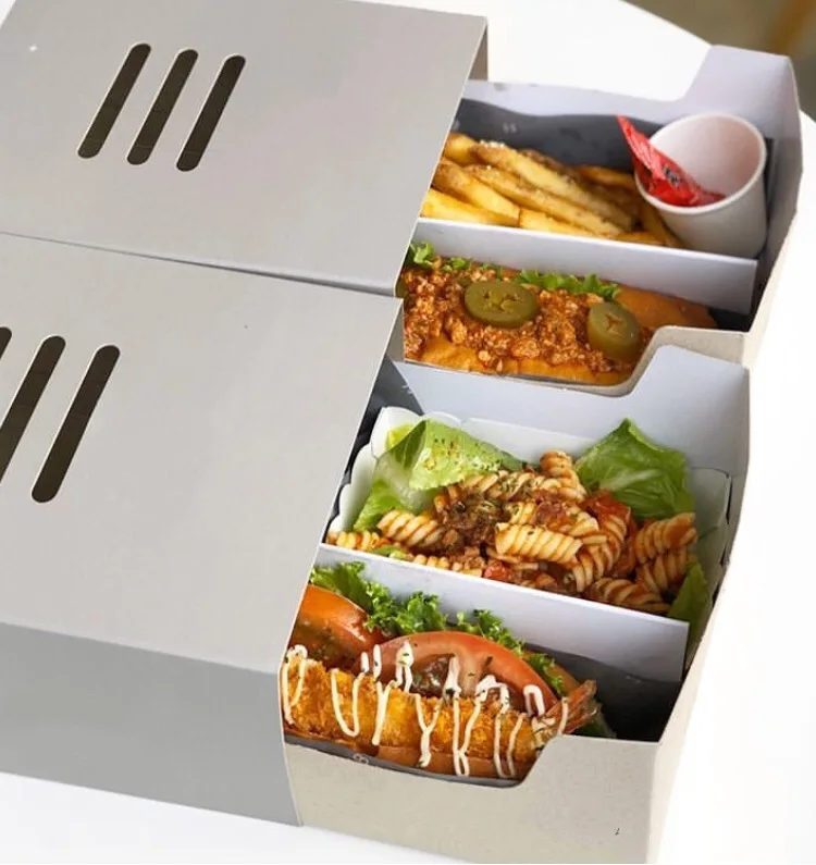 Custom Logo Printing Gery Sandwich Paper Packaging Drawer Box With ...