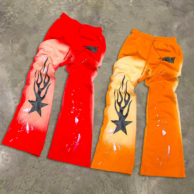 Oem Custom Flare Sweatpants Logo Jogging Pants Letter Screen Printing ...