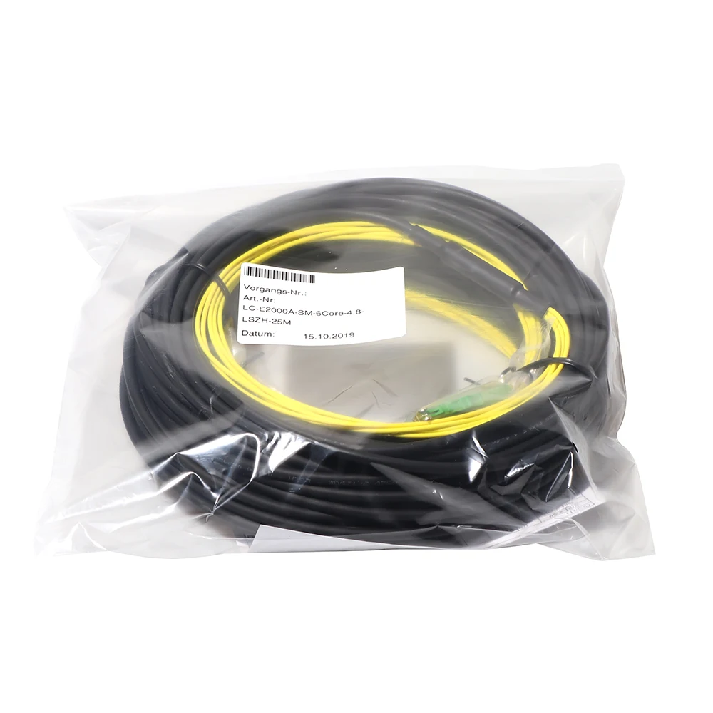 Pre-terminated Cable Lc E2000/apc 6 Fiber Outdoor Fibre Optic Cable ...