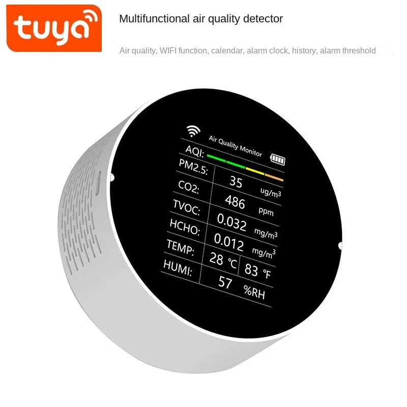 Indoor Air Quality Monitor Portable Co2 Monitor Voc Sensor Formaldehyde ...