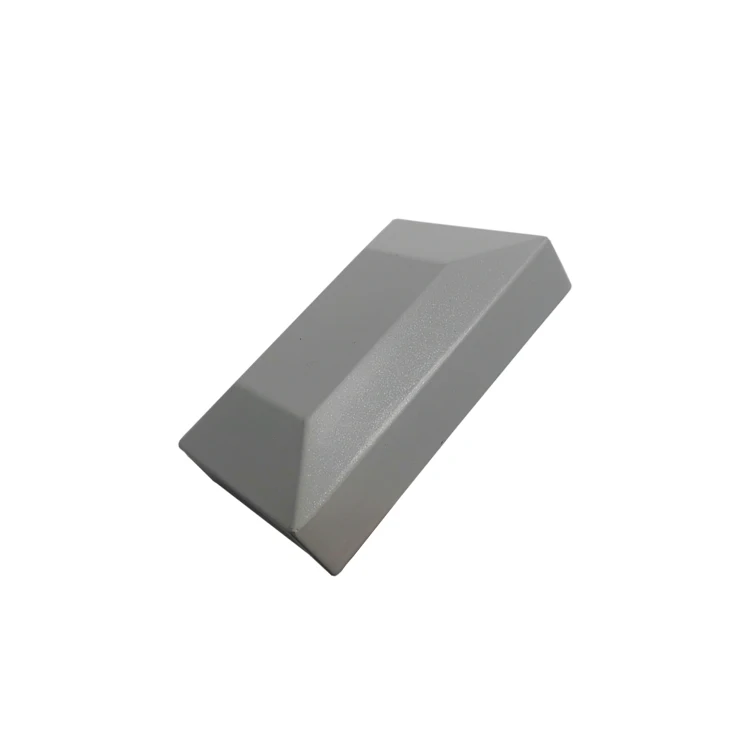 Celia Decorative Texture Gray Flat Rectangle Aluminum Fence Post Cap ...