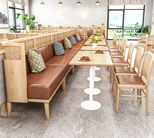 customize fast food seats and table for restaurant furniture set wooden ...