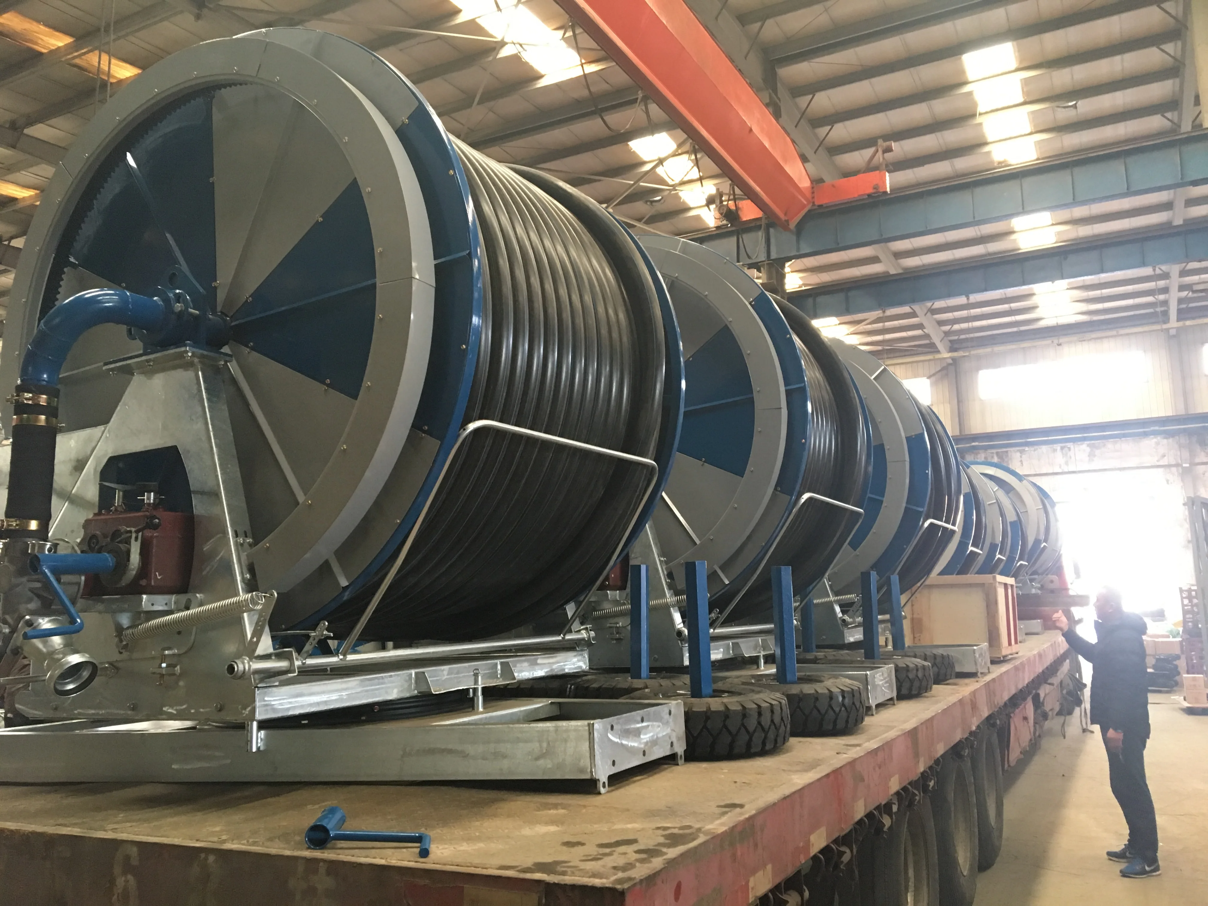 Farm Mobile Water Hose Reel Irrigation Sprinkler System