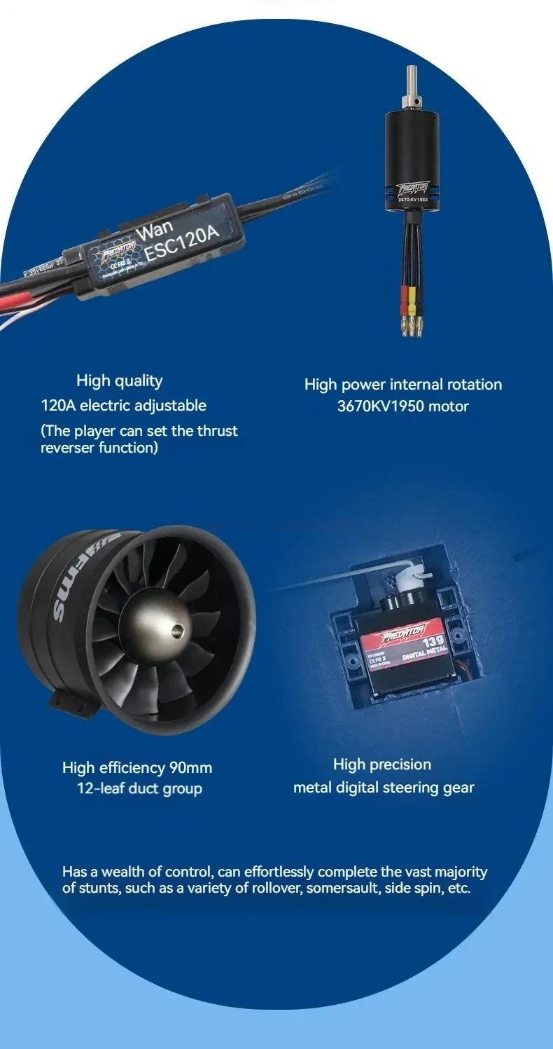 FMS 90MM Ducted Fan Super Viper EDF Jet - 6CH RC Model