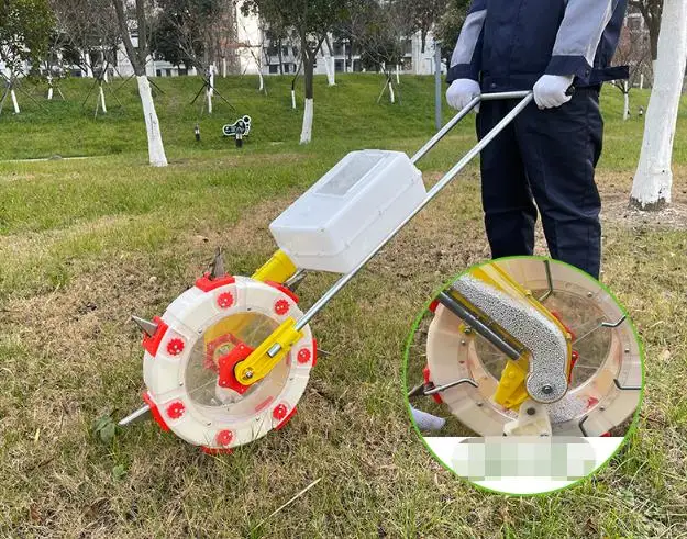 7 Nozzles Portable Hand Push Fertilizer Spreader - High Productivity