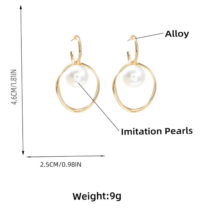 Luxury New Za Multilayer Imitation Pearl Necklace Earrings For Women