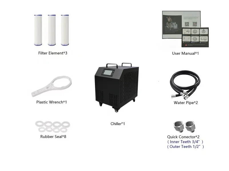 Ice Bath Cold Plunge Tub System Hydrotherapy Bathtub With Water Chiller ...
