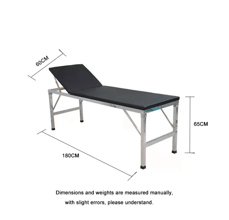 Hospital Mechanical Adjustable Back Steel Patient Bed Examination Couch ...