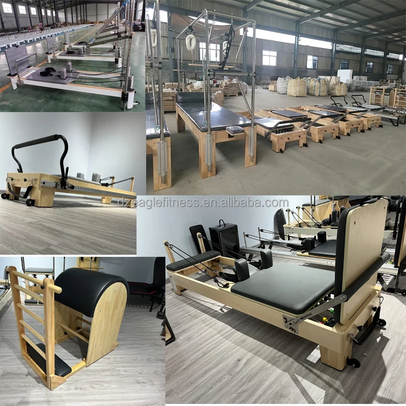 Foldable Pilates Reformer Wood Custom Logo Reformer Pilates Body ...