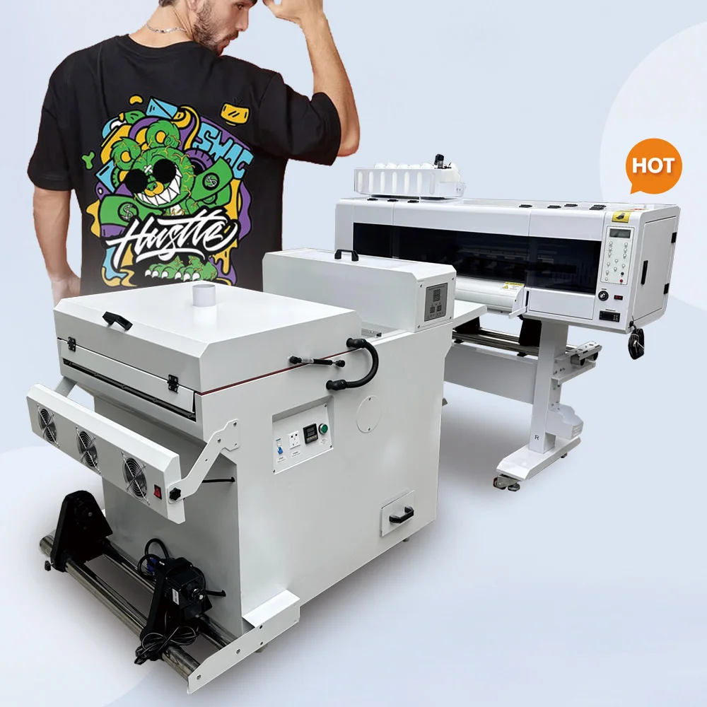 JC PRINT 2024 NEW 24 inch 60cm Dual XP600 I3200 Digital Inkjet Printing Pet Film dtf printer t ...