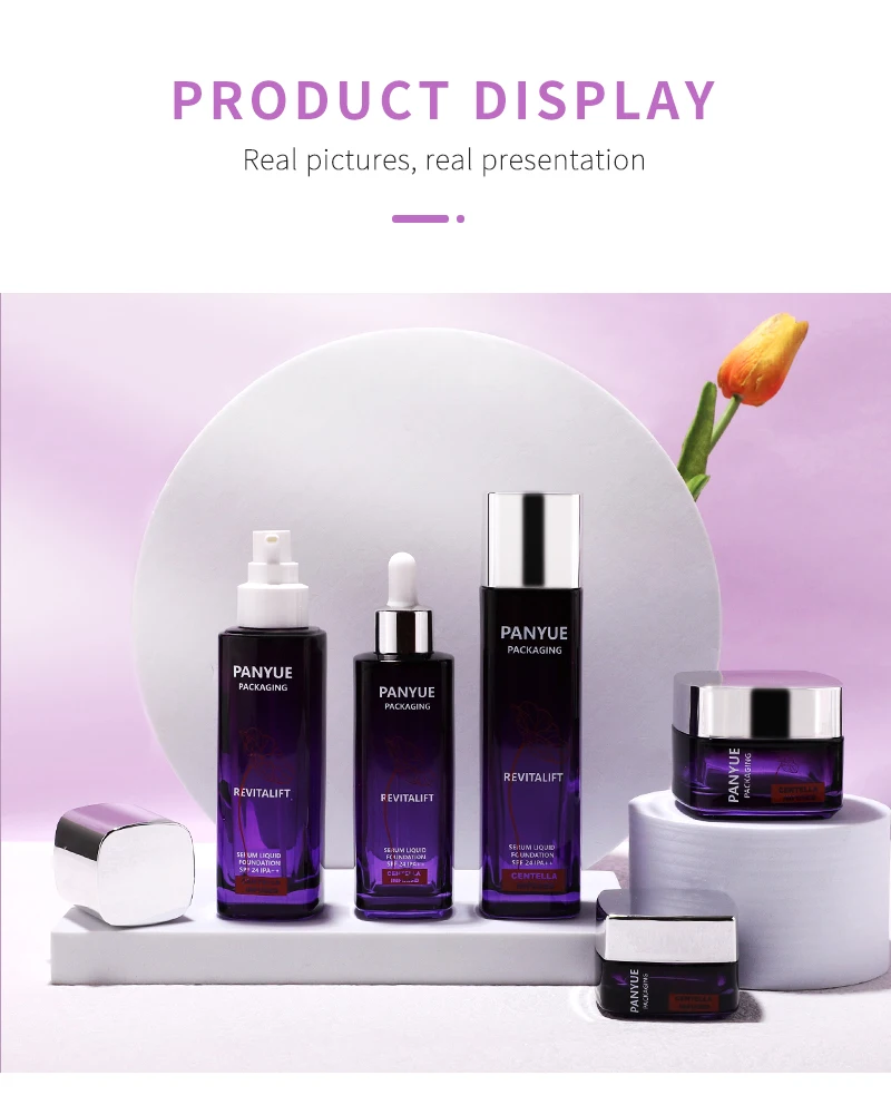 Wholesale Empty Gradient Purple Square Container Face Lotion 4oz Face ...