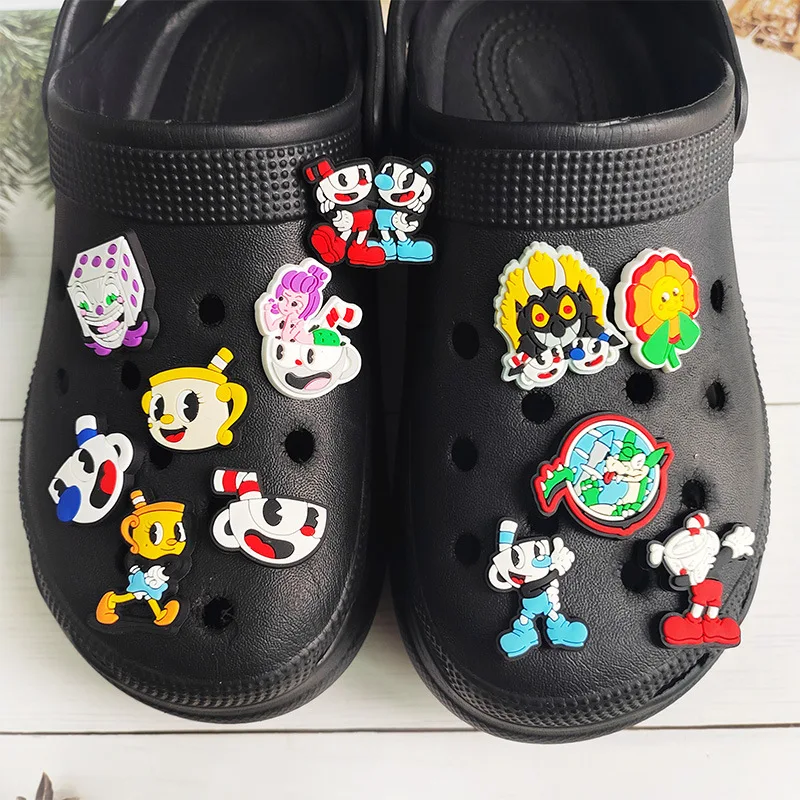 Cuphead Game Custom Pvc Rubber Croc Shoe Charms Crock Charm Shoe ...