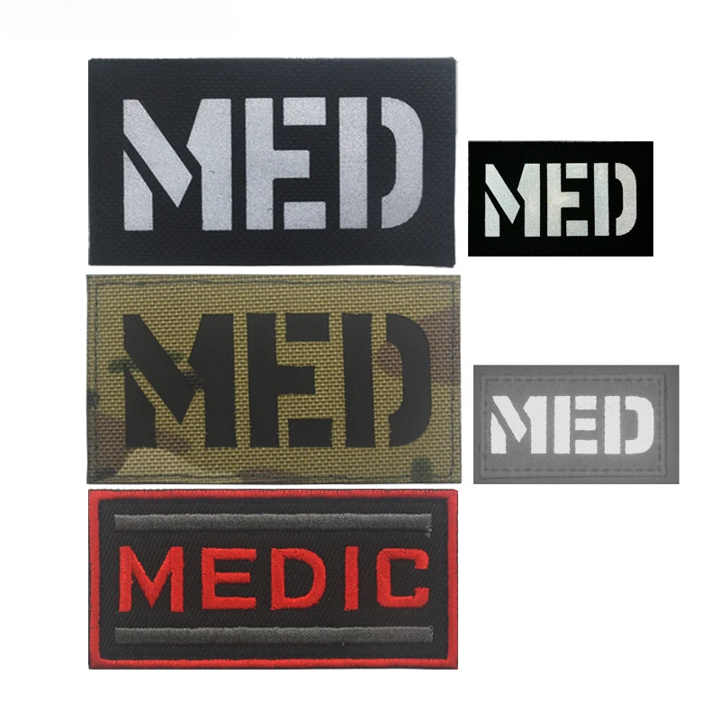 Fabric Embroidered Medic Identification Morale Patches With Hook Loop ...