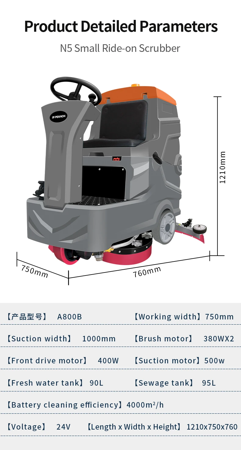 2024 New Professional Floor Scrubber Machine Ride On Commercial Floor ...