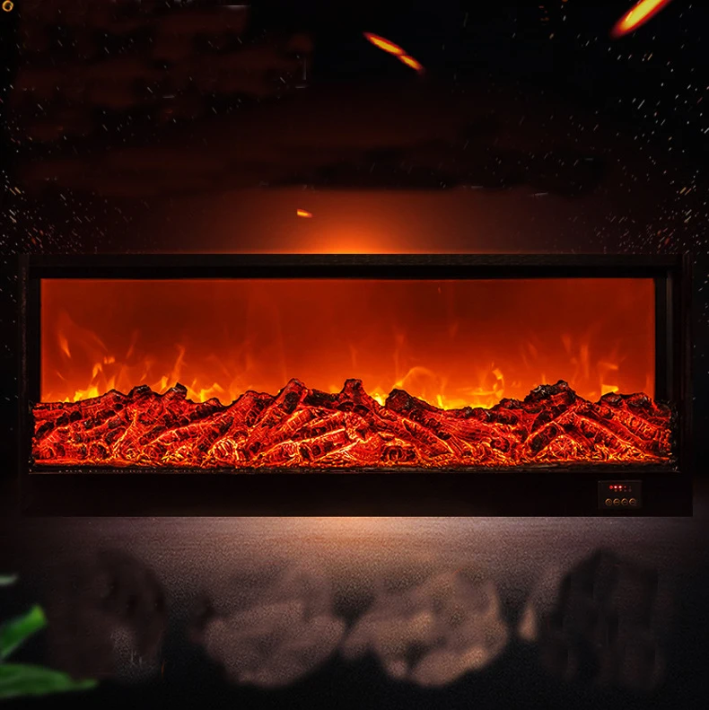LED Light Decorative Flame Wall Mounted TV Stand Electric Heater ...