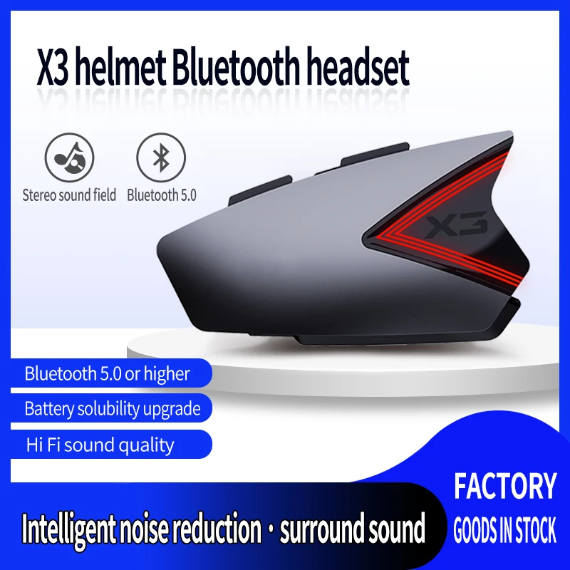 X3 Professional Full Duplex Intercom Headset 800 Meters Motorcycle ...