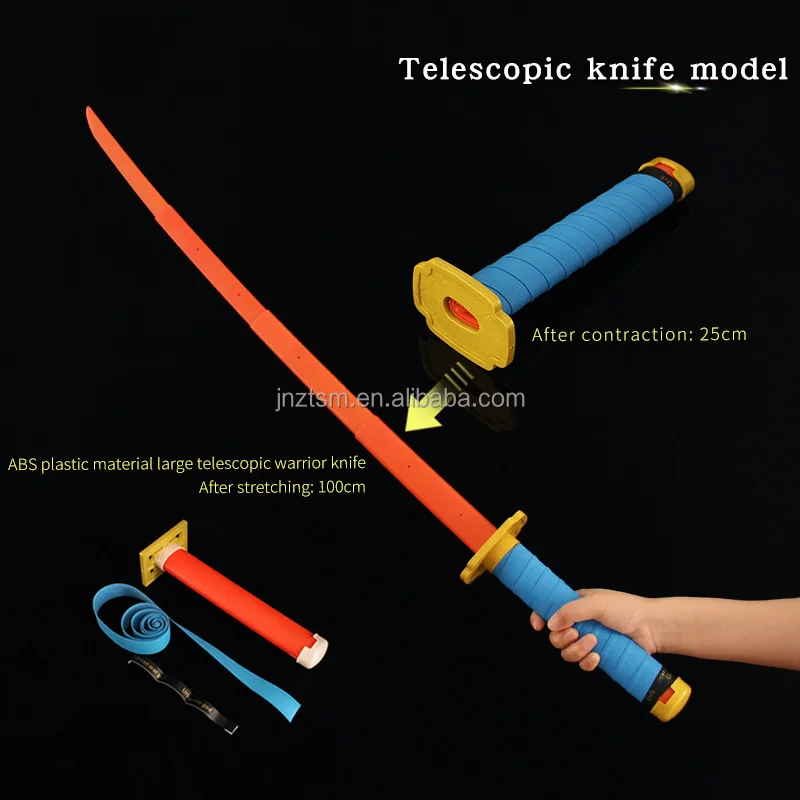 100cm Anime Sword - Retractable Plastic Katana for Cosplay