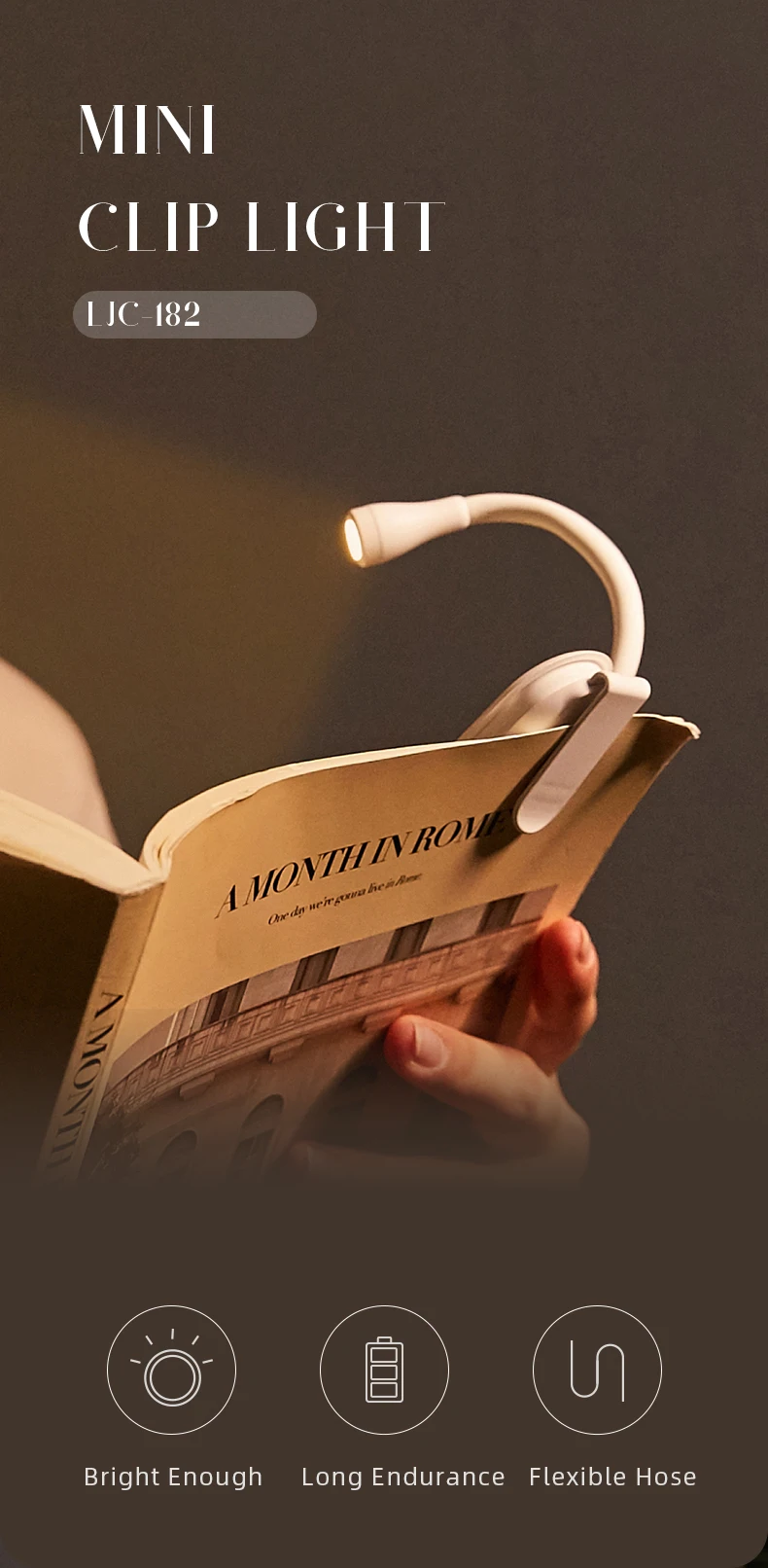 Cheap Customized Rechargeable Clip Reading Portable Led Night Light ...