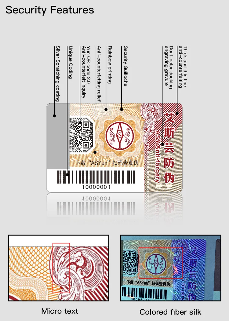 Custom Serial Number Verification Genuine QR Code Stickers Scratch Off ...