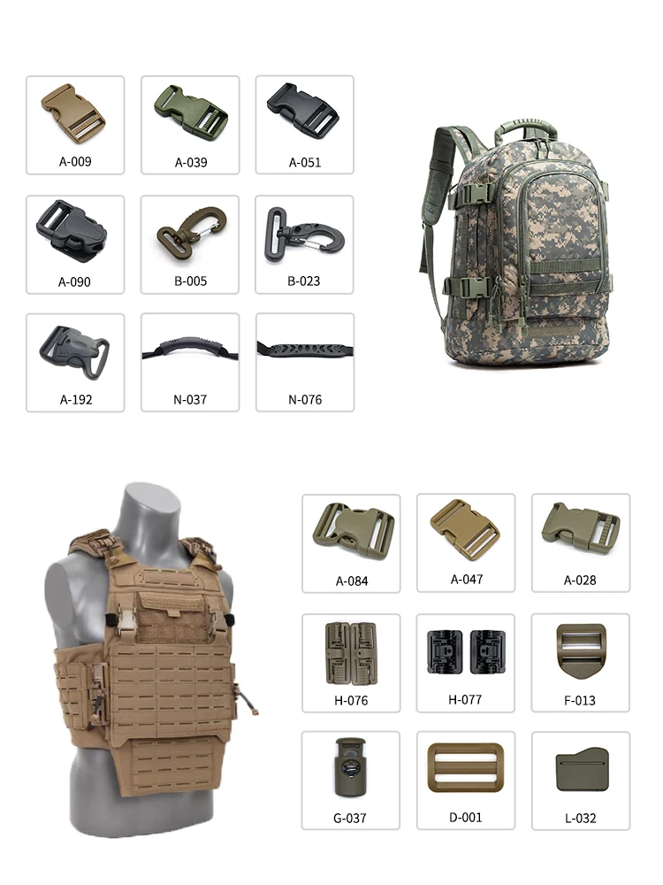 Tactical Backpack Accessories - 2 Inch Dual Adjustable Strap