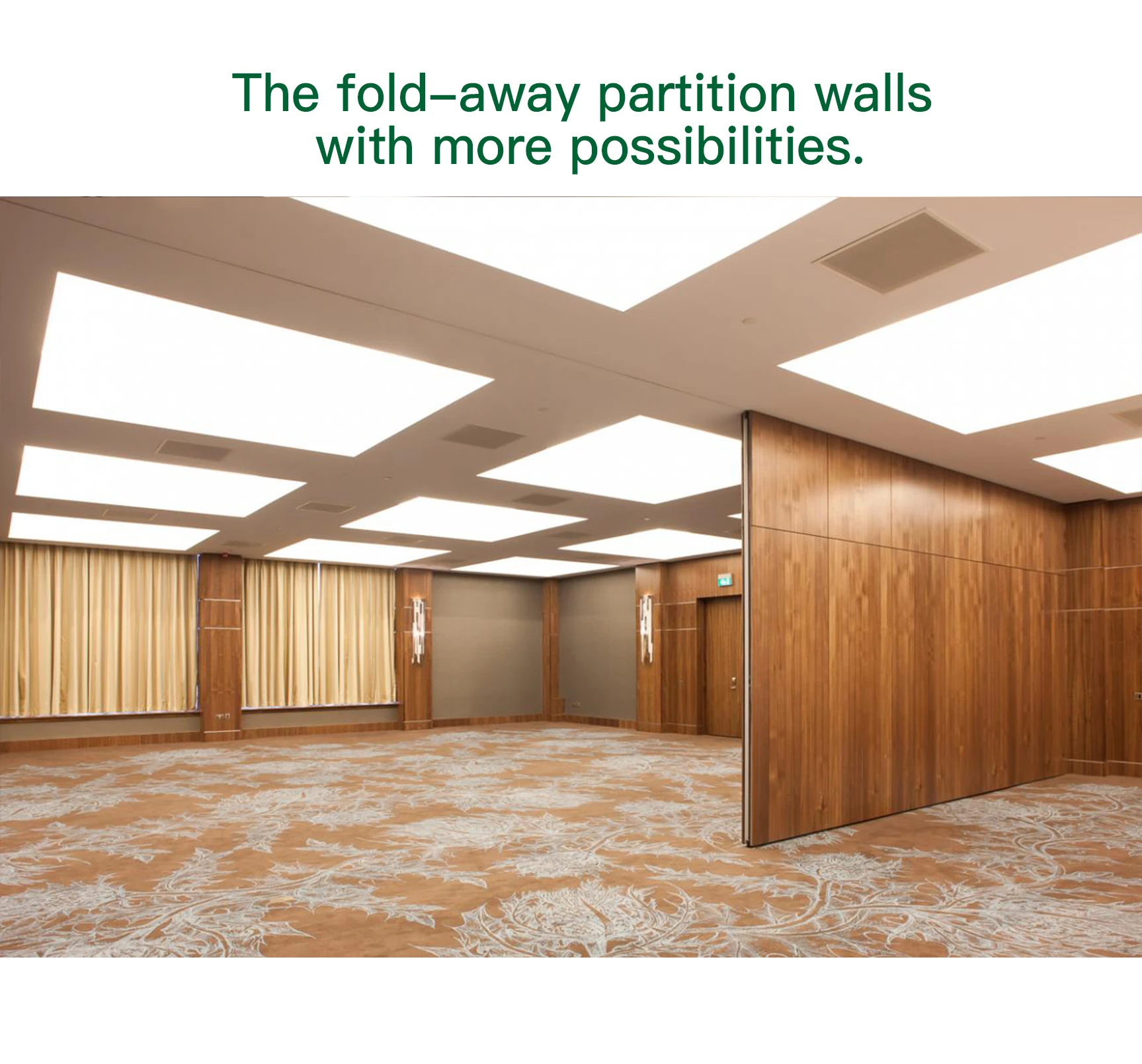 German Operable Partition System Acoustic Partition Wall Movable With ...