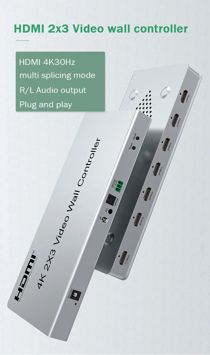 4k Video Wall Controller 2x3 Hdmi 1 In 6 Out Tv Wall Processor Image ...