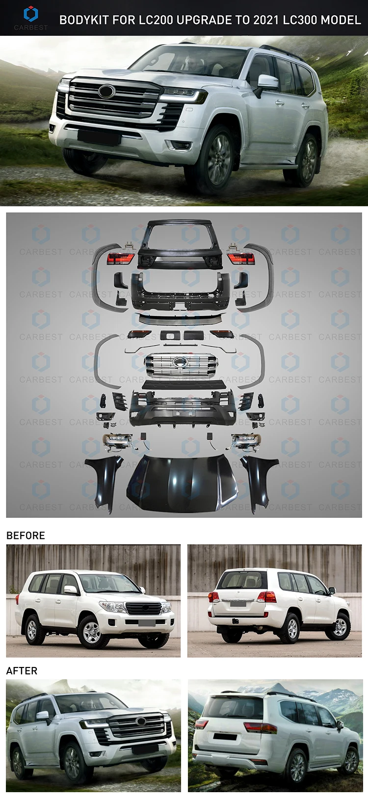 CARBEST LC200 Body Kit - Upgrade Your Toyota Land Cruiser