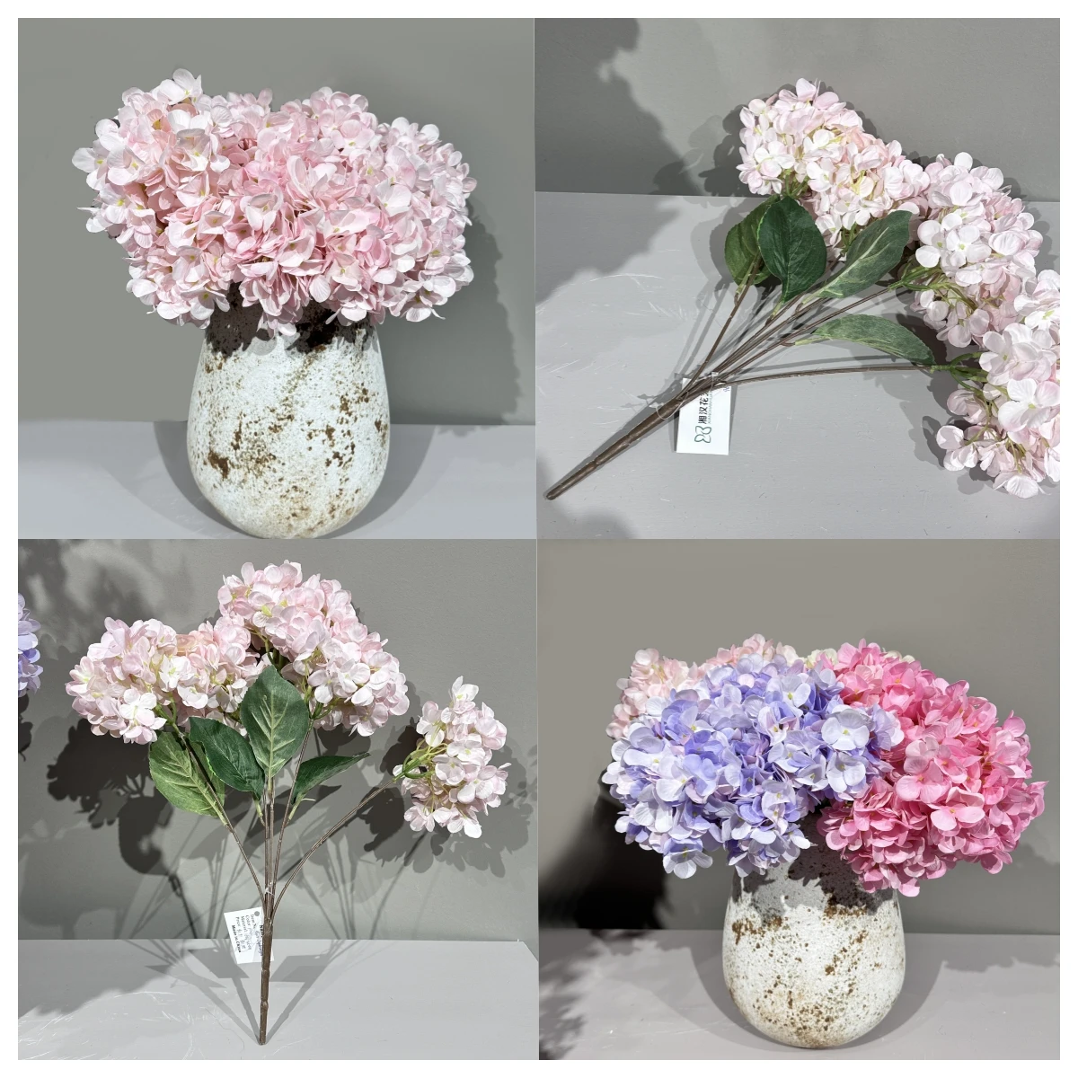 96pcs Silky Fake Petal Hydrangea Flowers Big Bouquet for Wedding or ...