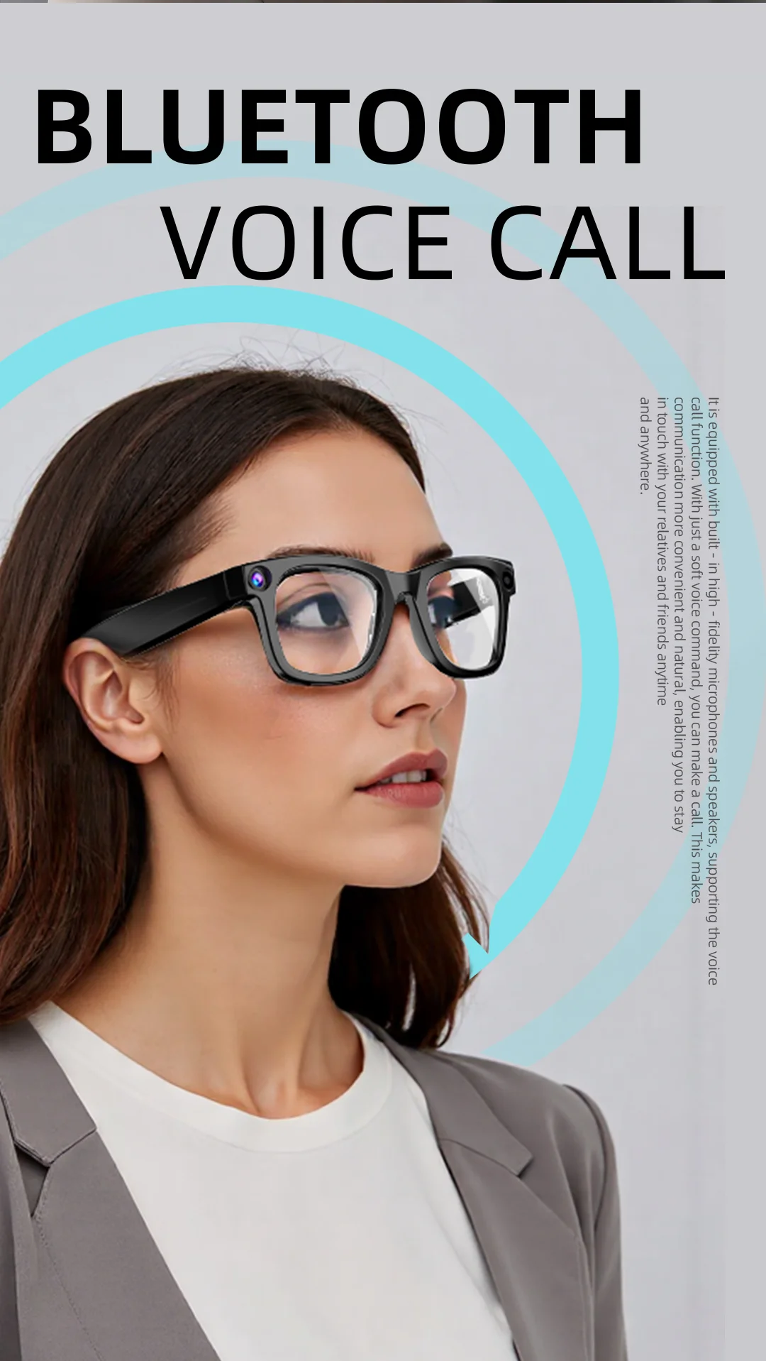 DF G300 Smart Glasses with AI Chat Translator Android Operating System ...