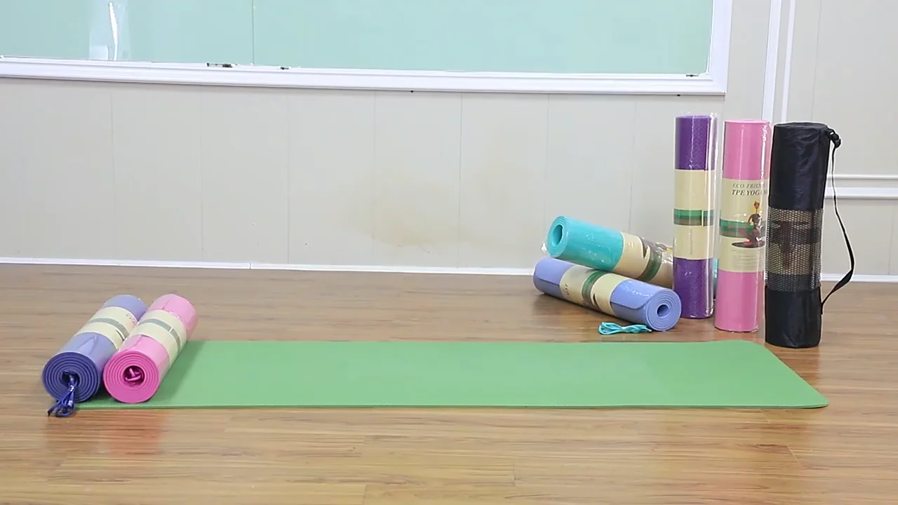 Fitness Tpe Yoga Mat With Position Lines - Buy Yoga Mat Manufacturers ...