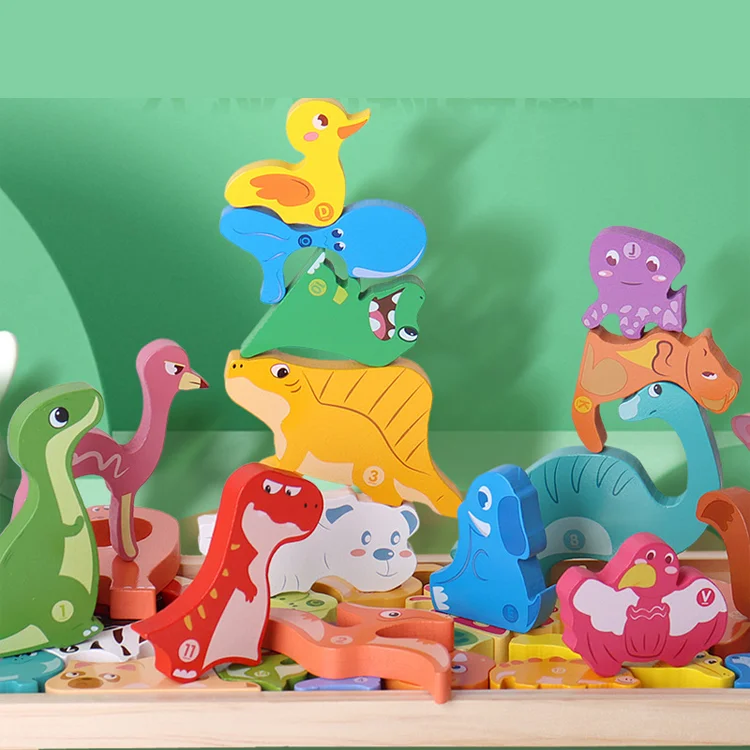 Ts Kids Wooden Alphabet And Number Learning Toys 3d Multi-play Animal ...