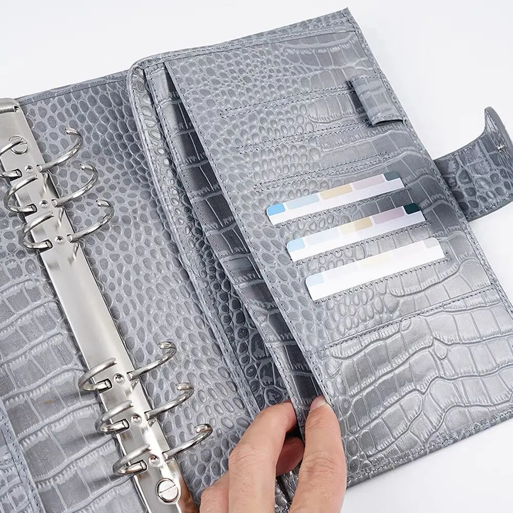 Crocodile Pu Leather Filofax Organizer Binder Planner