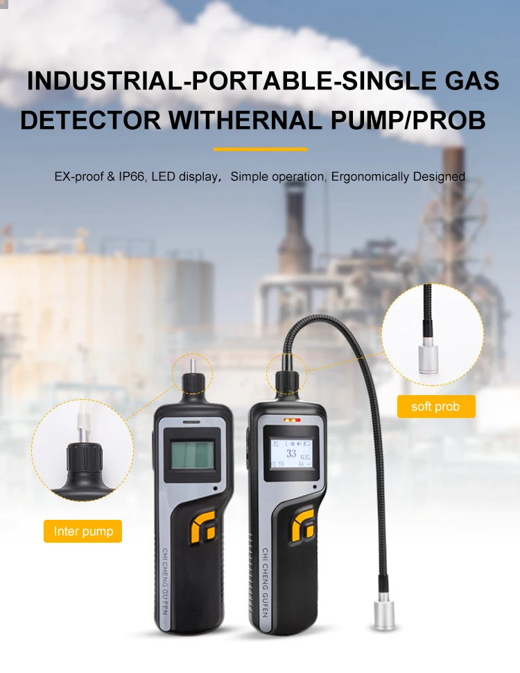 Gc510 Single Gas Portable Flammable Gas Detector Industrial Co Analyzer ...