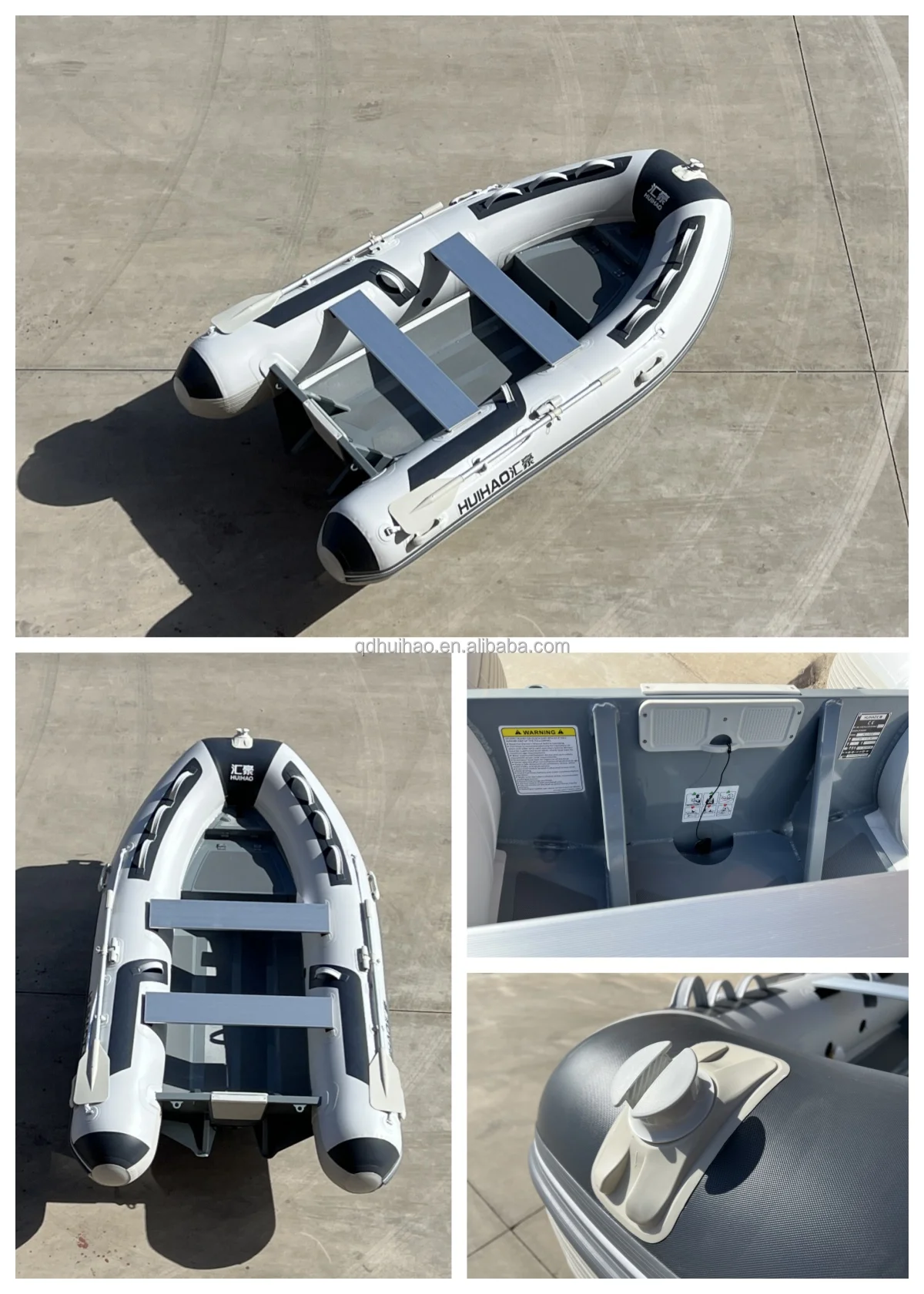 300cm 10t Semi-rigid Inflatable Aluminum Hard Bottom Rib Boat for ...