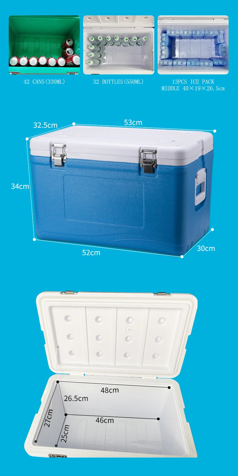 Insulated Vaccine Cooler Box - 2-8°C for Cold Chain Transport