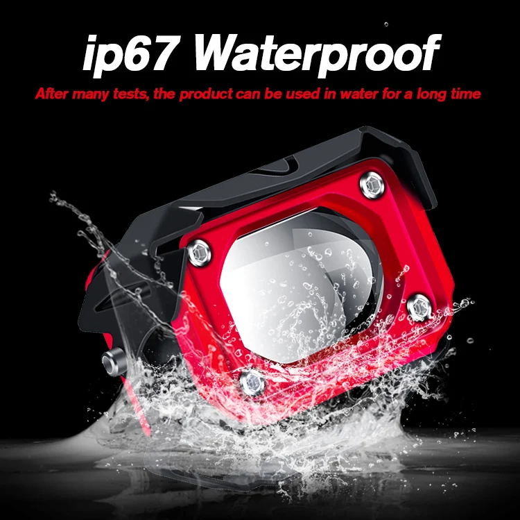 20W LED Work Light Pods Square 24V/12V LED Lights for Car Truck SUV ATV ...