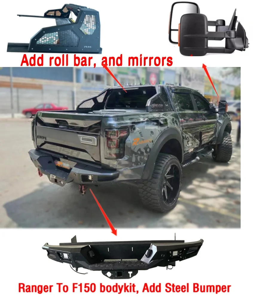 Ranger 2012-2021 Conversion 2022 F150 Raptor Body Kit