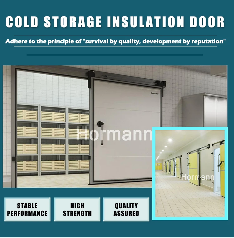 Cold Storage Cold Room Sliding Door With Pu Insulation and Smooth ...