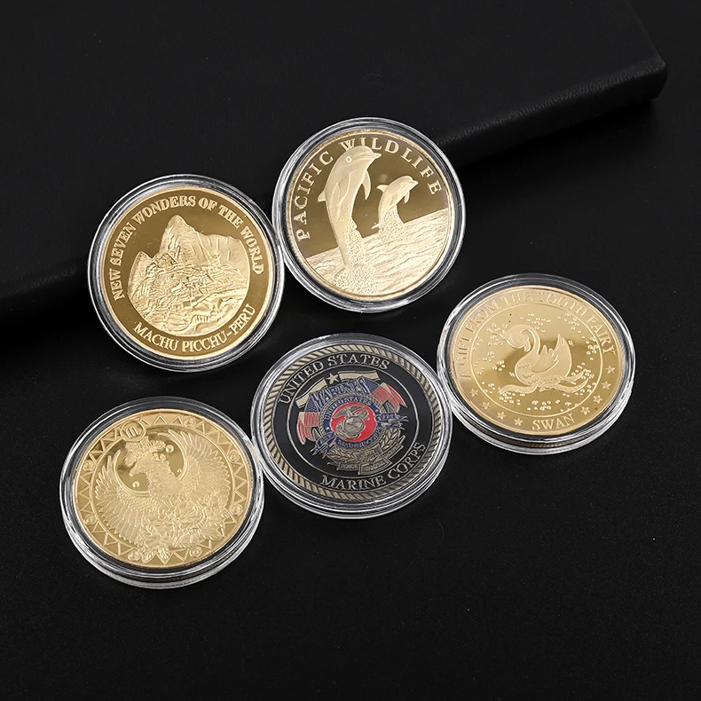 Custom Gold Silver Plated Funny Cute Dog Commemorative Coins Dog ...