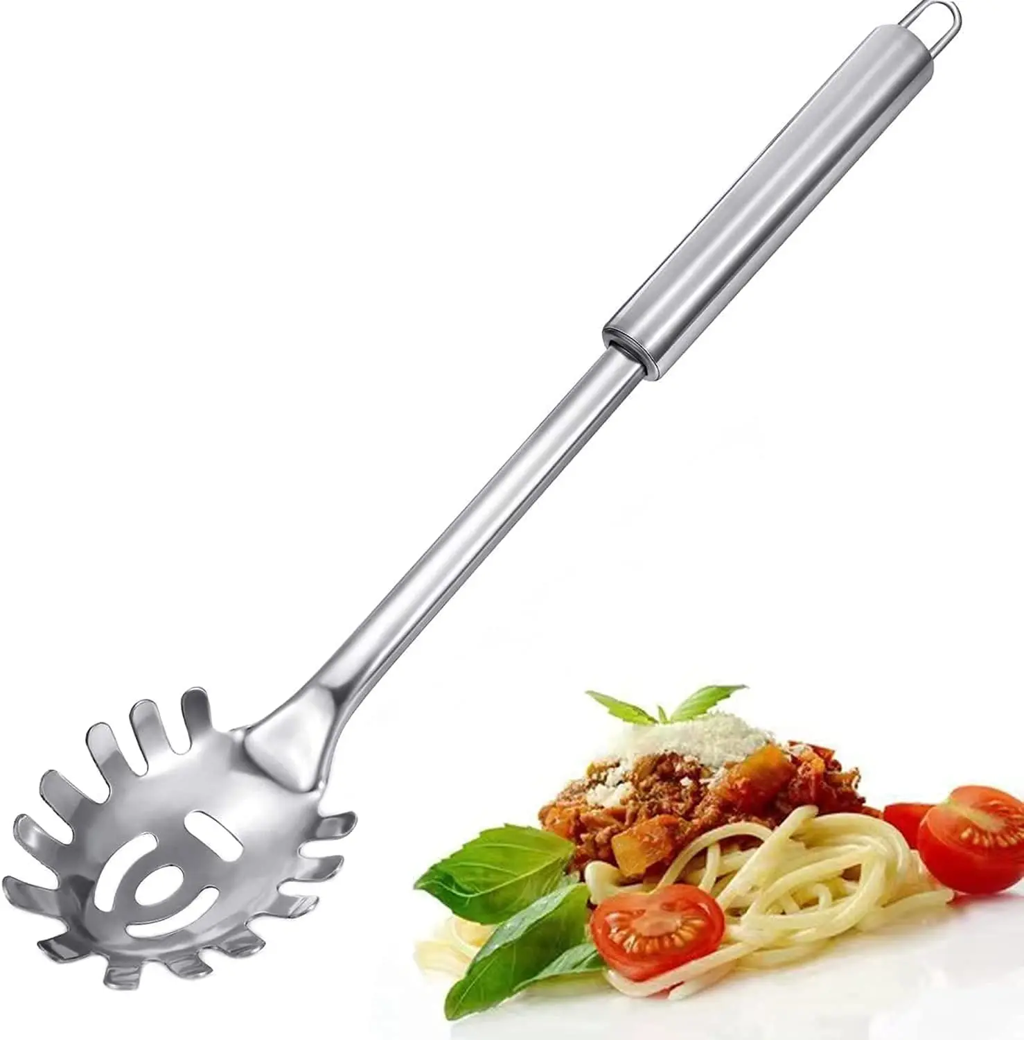 Kitchen Accessories Stainless Steel Spaghetti Spoon And Pasta Server ...