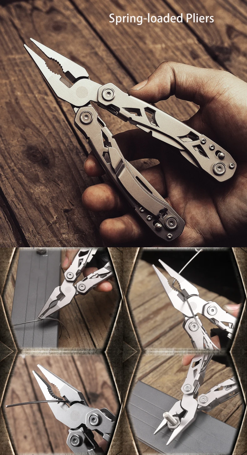 Stainless Steel 13 In 1 Multi Tool Pliers Knife Full Locking Folding ...