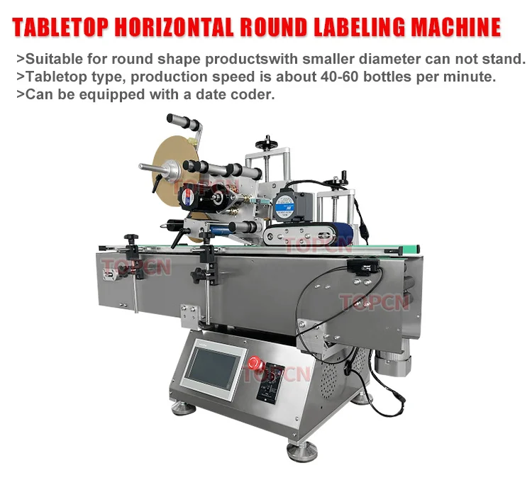 Automatic Desktop Horizontal Tube Sticker Labeling Machine