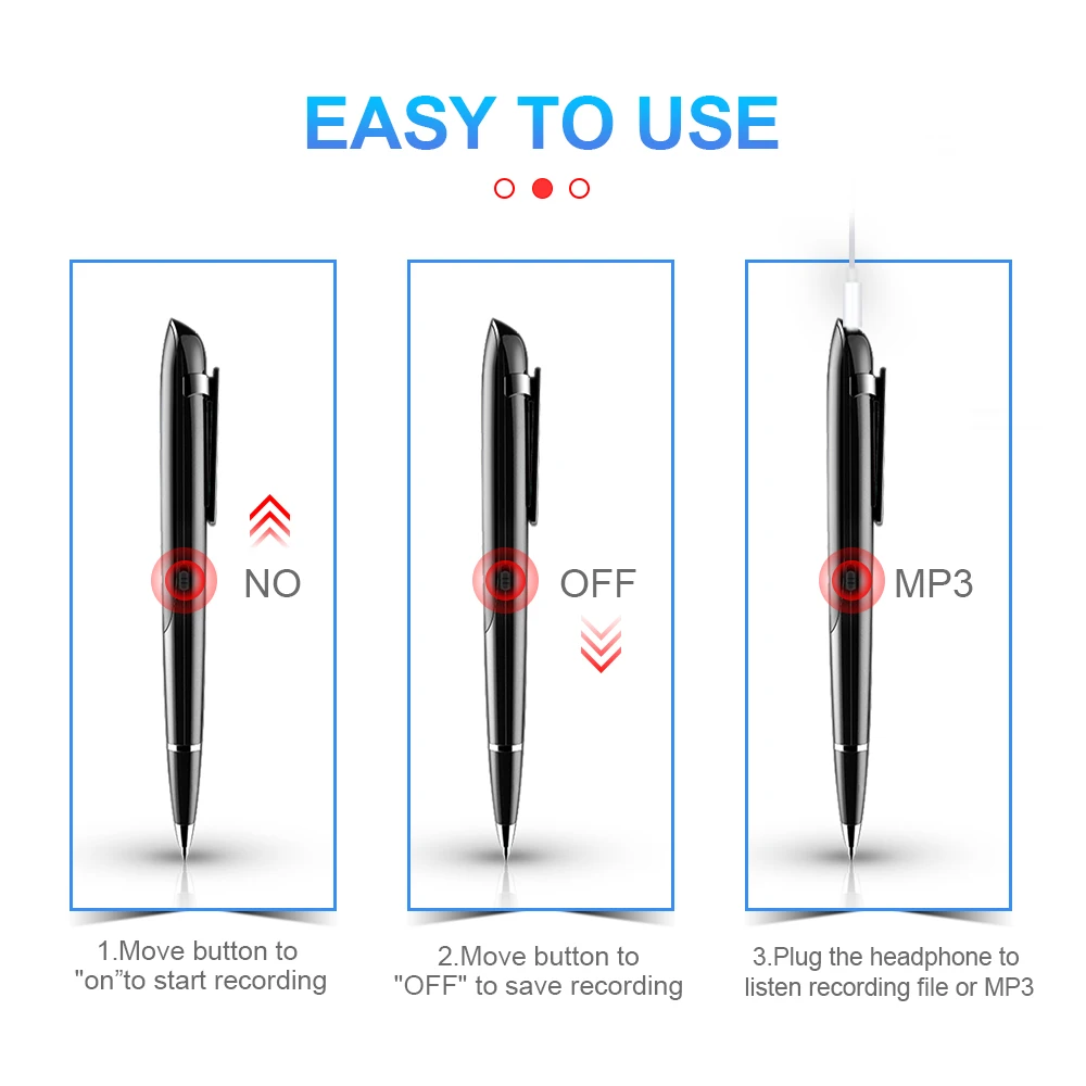 Portable Recorder with Voice Control - Perfect for E-Book Playback