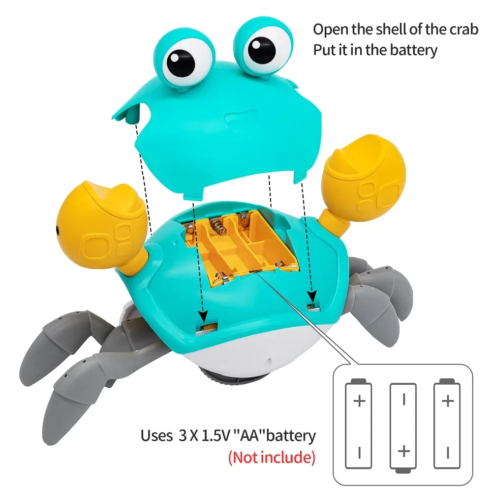 Induction Escape Crab Rechargeable Electric Pet Musical Toys Children's ...