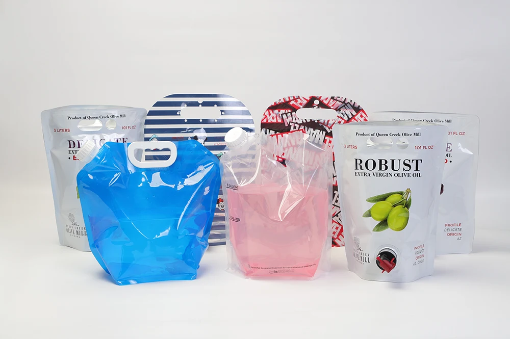 Portable 2l 5l Plastic Water Stand Up Pouch 10 L Spout Bag Clear Water ...
