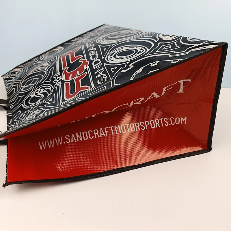 Customized Reusable Fabric Nonwoven Grocery Shopping Bags Gold Gift ...