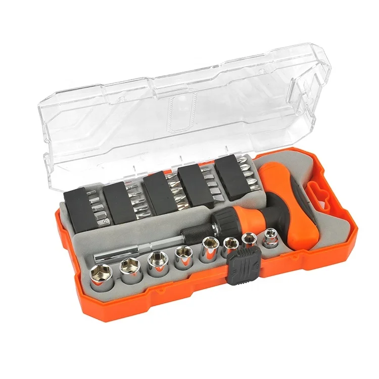 35pc T-handle Socket Head Ratchet Screwdriver Household Tool Set - Buy ...