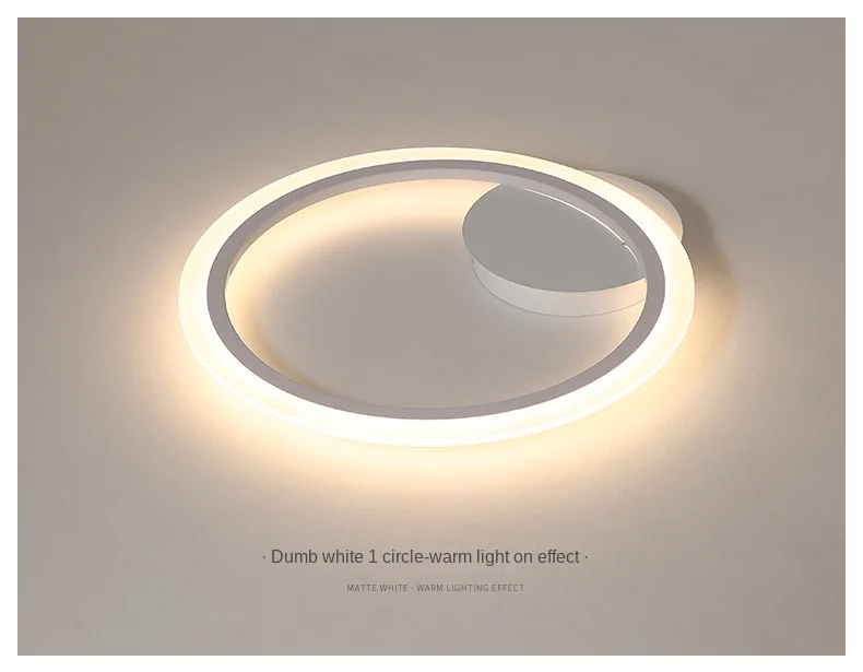 Living Room Led Ceiling Light Acrylic Round Rings Bedroom Kitchen Panel ...